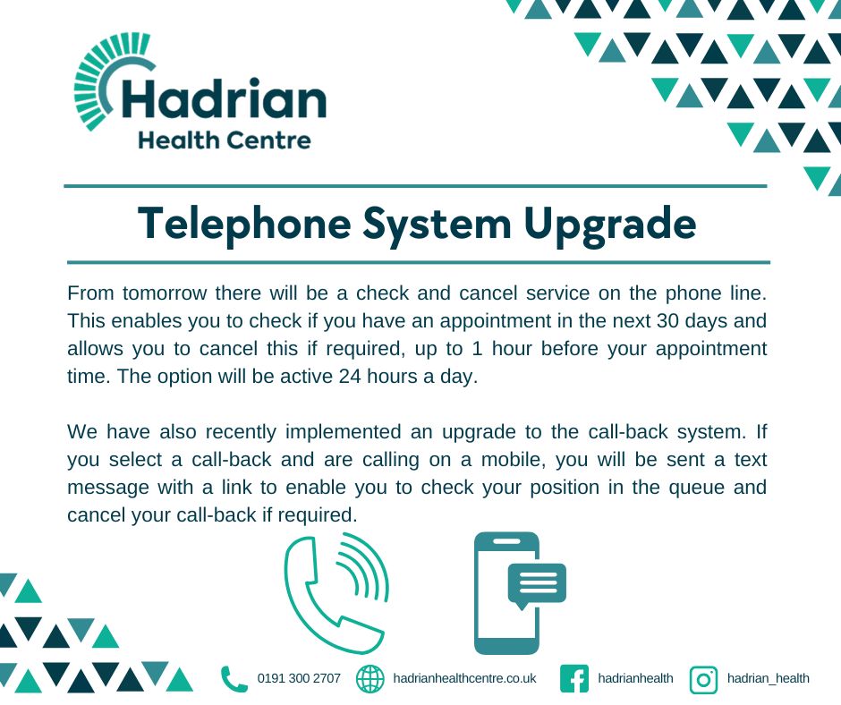 Telephone System Upgrade - Hadrian Health Centre